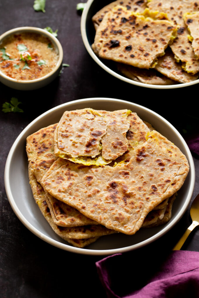 Multigrain Aloo Paratha (Potato-Stuffed Indian Flatbread)