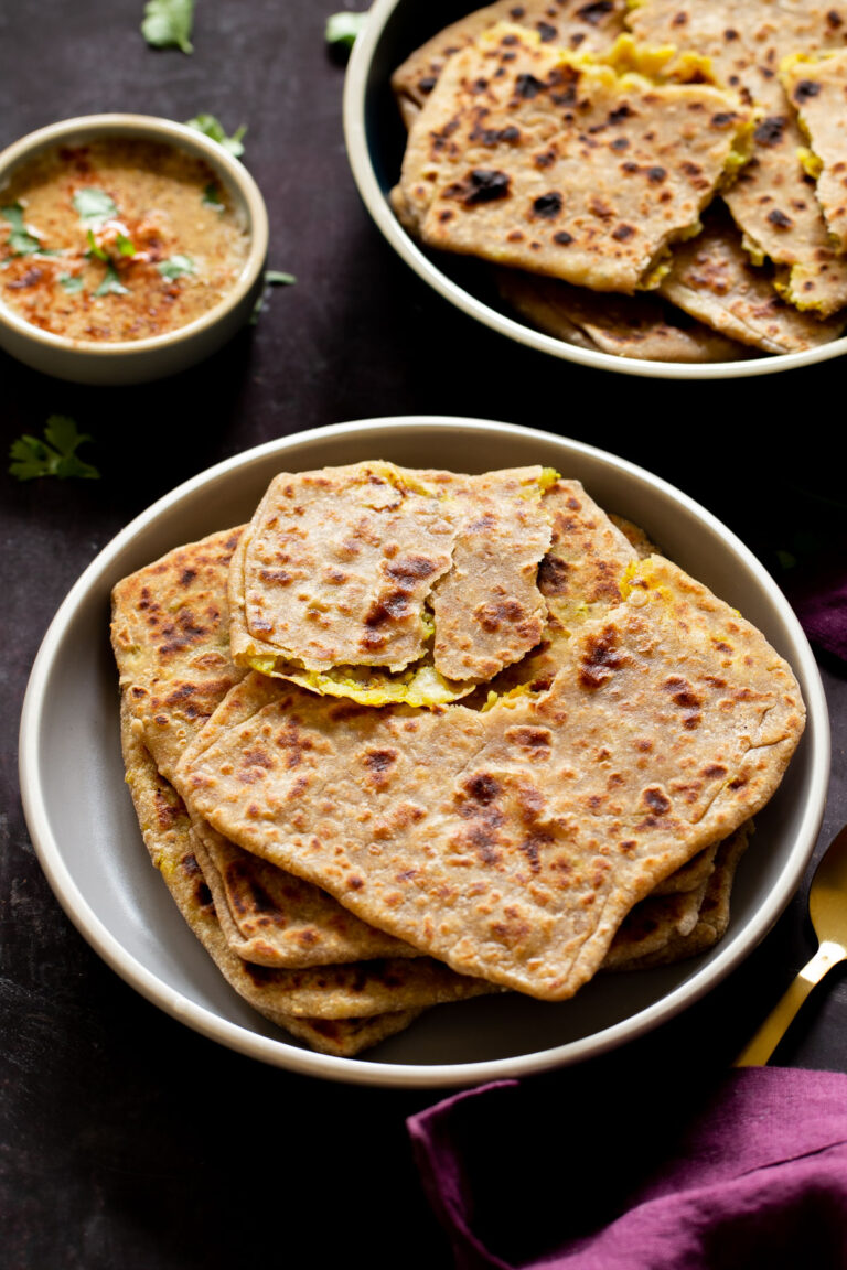 Multigrain Aloo Paratha (Potato-Stuffed Indian Flatbread)