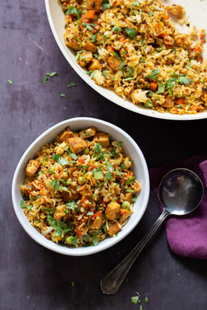 Podi Rice - Indian Chili Garlic Peanut Fried Rice
