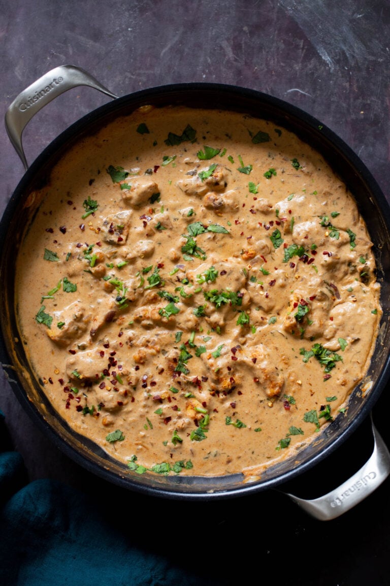 Vegan Kasuri Malai Murg (Tofu in creamy fenugreek sauce)