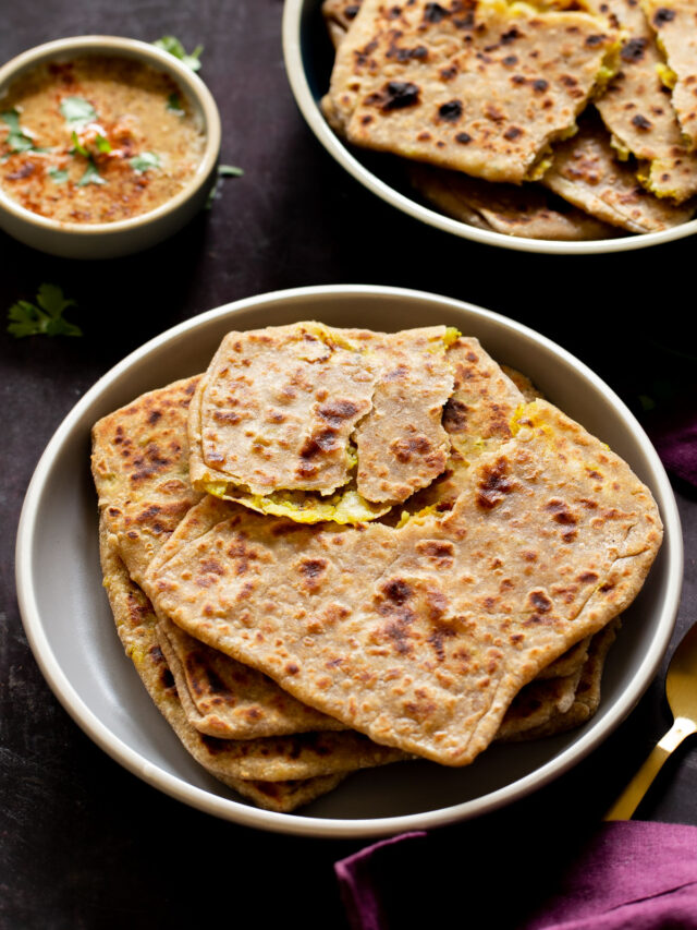 Multigrain aloo paratha - Vegan Richa