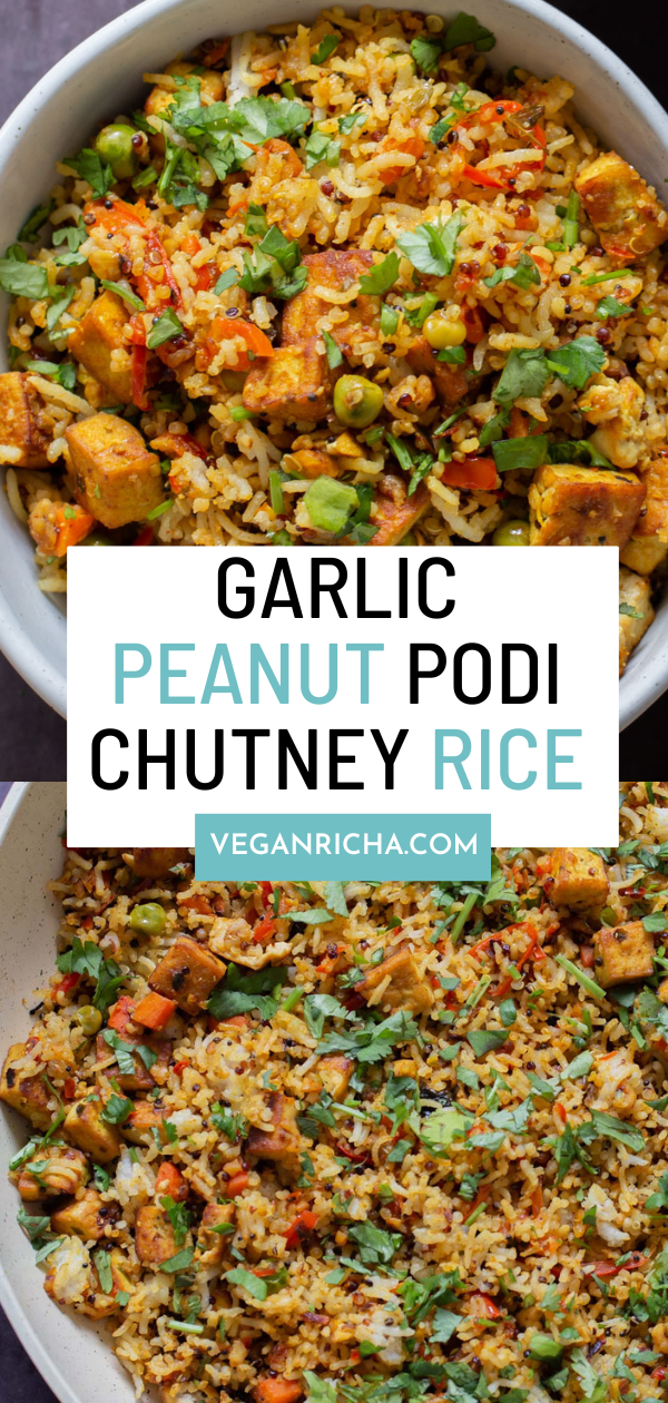 One-Pot Podi Rice (South Indian Chili Garlic Peanut Rice) | Vanitas Kitchen