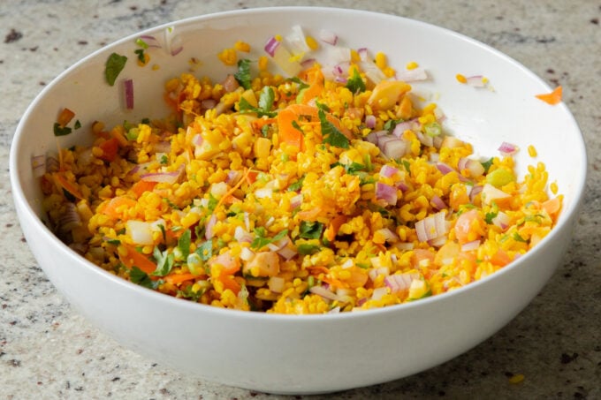 Moong Dal Chaat (Sweet-and-Savory Lentil Salad)