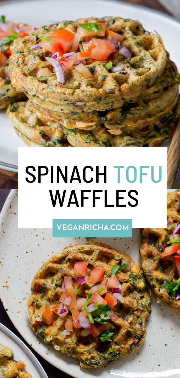 Spinach Waffles (Vegan Palak Paneer Waffles) | Vanitas Kitchen