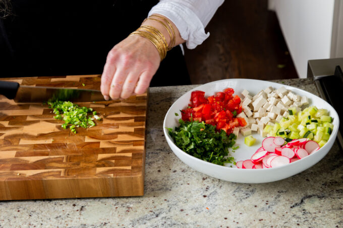 Chaat Masala Salad Chopped Salad with Indian Lime vinaigrette
