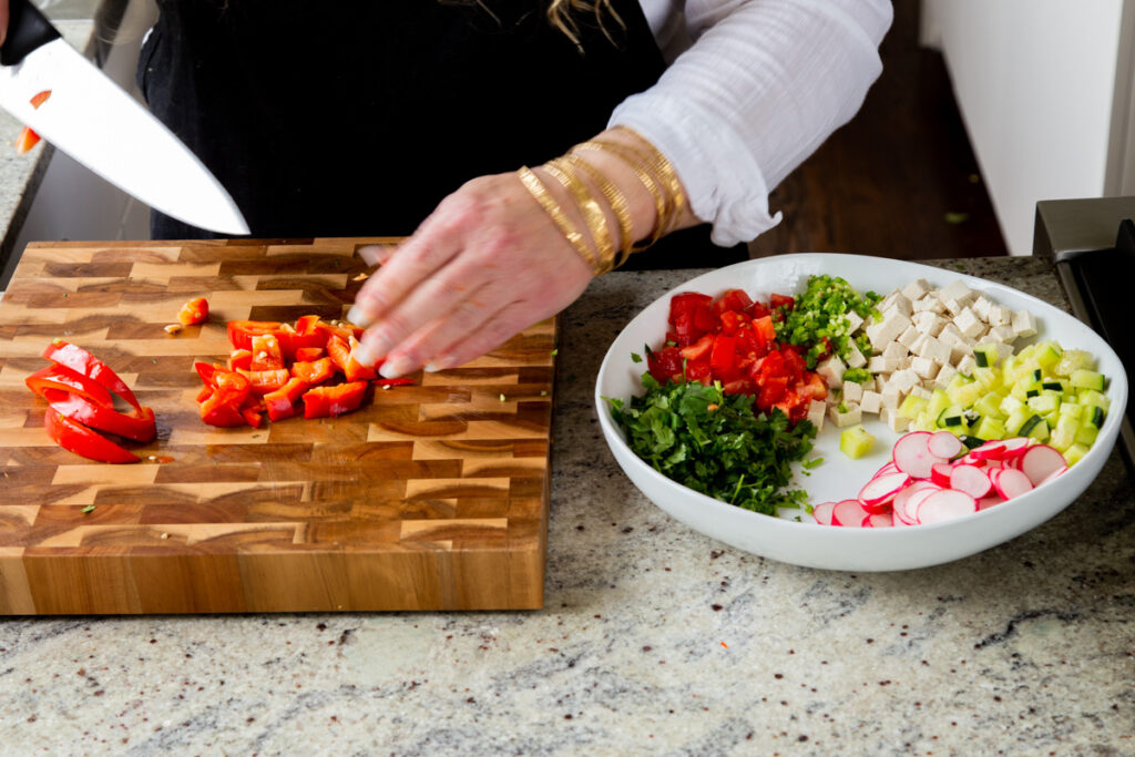 Chaat Masala Salad Chopped Salad with Indian Lime vinaigrette
