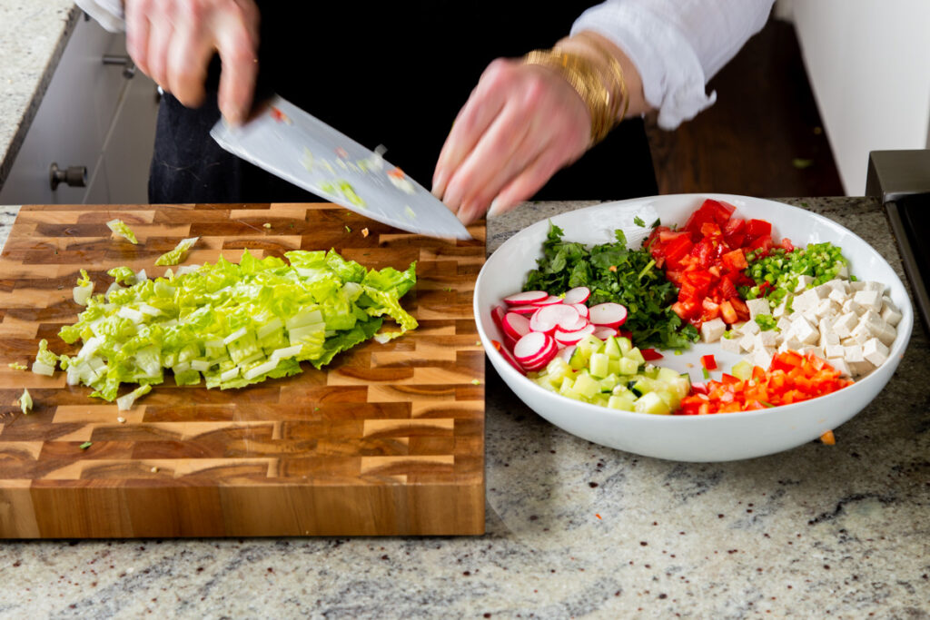 Chaat Masala Salad Chopped Salad with Indian Lime vinaigrette