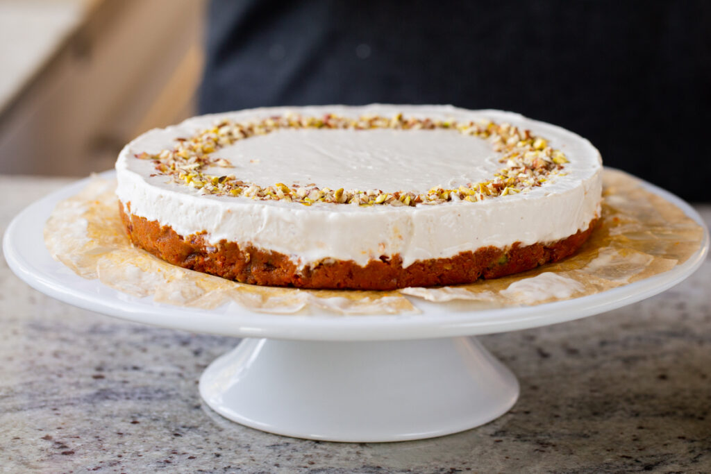 No-Bake Vegan Carrot Halwa Cheesecake (grain-free!)