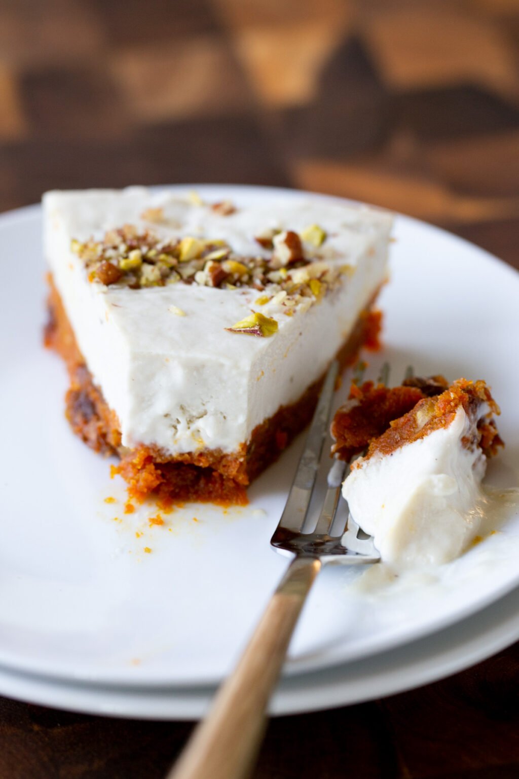No-Bake Vegan Carrot Halwa Cheesecake (grain-free!)