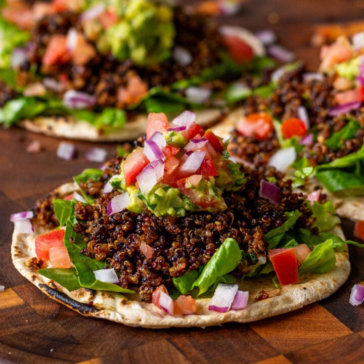 Crispy Quinoa Taco Meat Recipe (nut-free, vegan)
