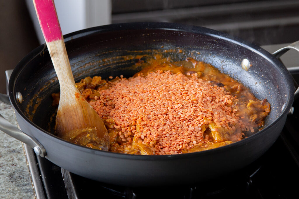 Vegan Dalcha (Indian lentil meat stew)