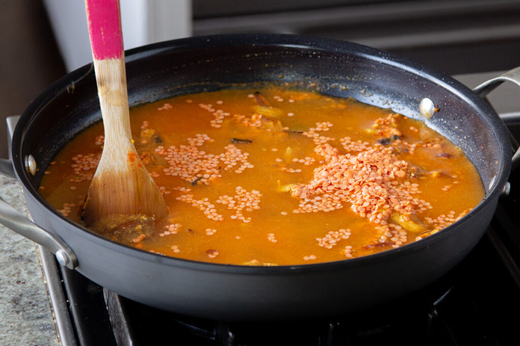 Vegan Dalcha (Indian lentil meat stew)