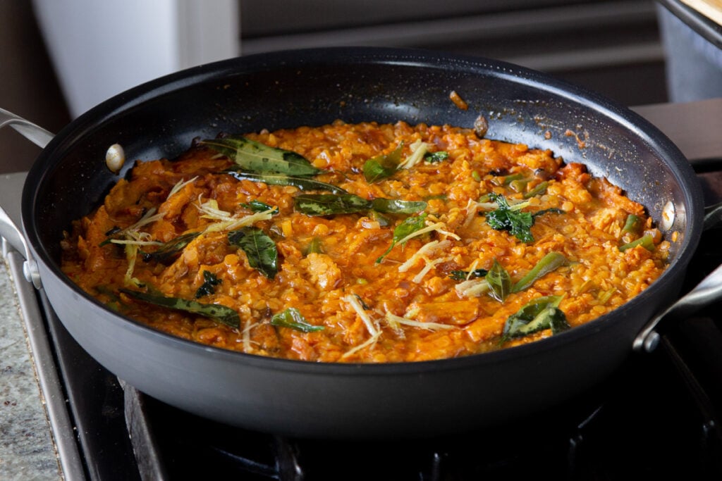 Vegan Dalcha (Indian lentil meat stew)