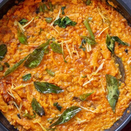 Vegan Dalcha (Indian lentil meat stew)