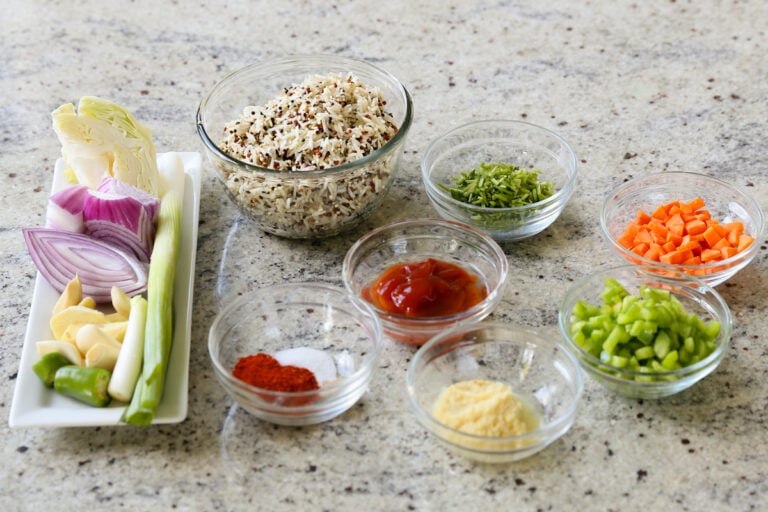 Easy Schezwan Fried Rice (30 minutes, one-pan meal)