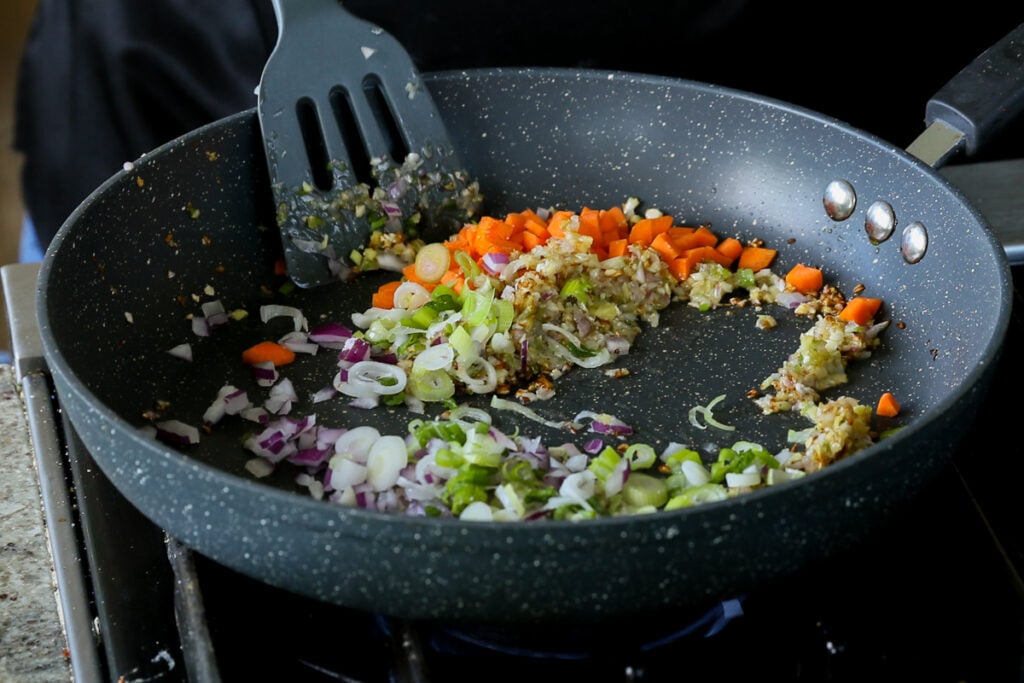 Easy Schezwan Fried Rice (30 minutes, one-pan meal)