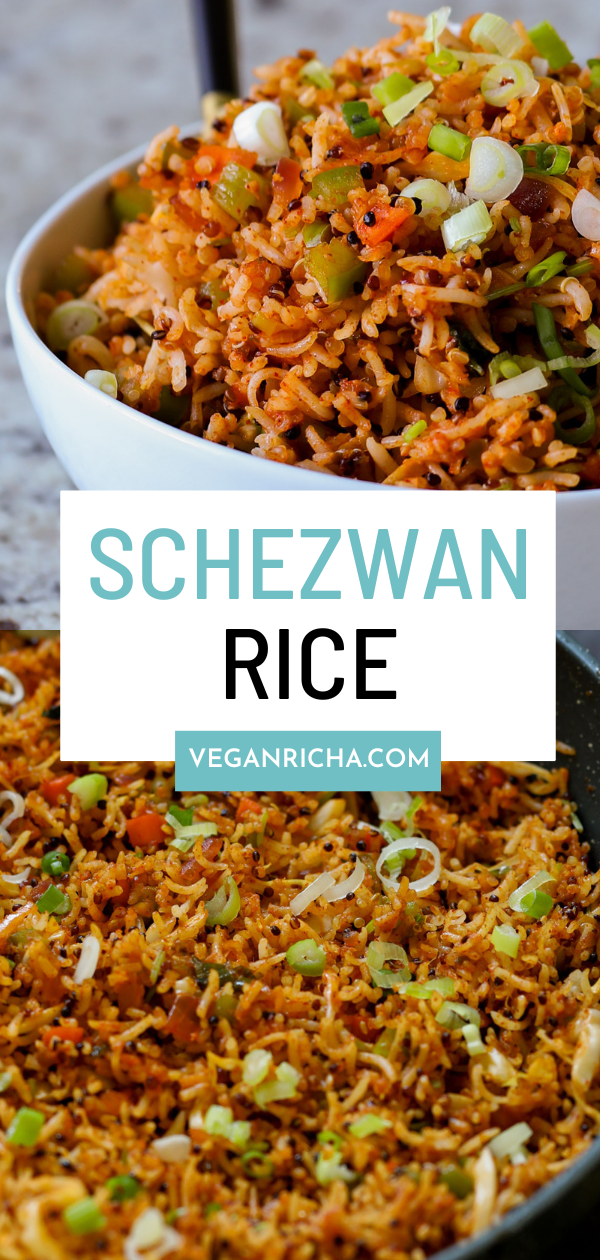 Easy Schezwan Fried Rice (30 minutes, one-pan meal)