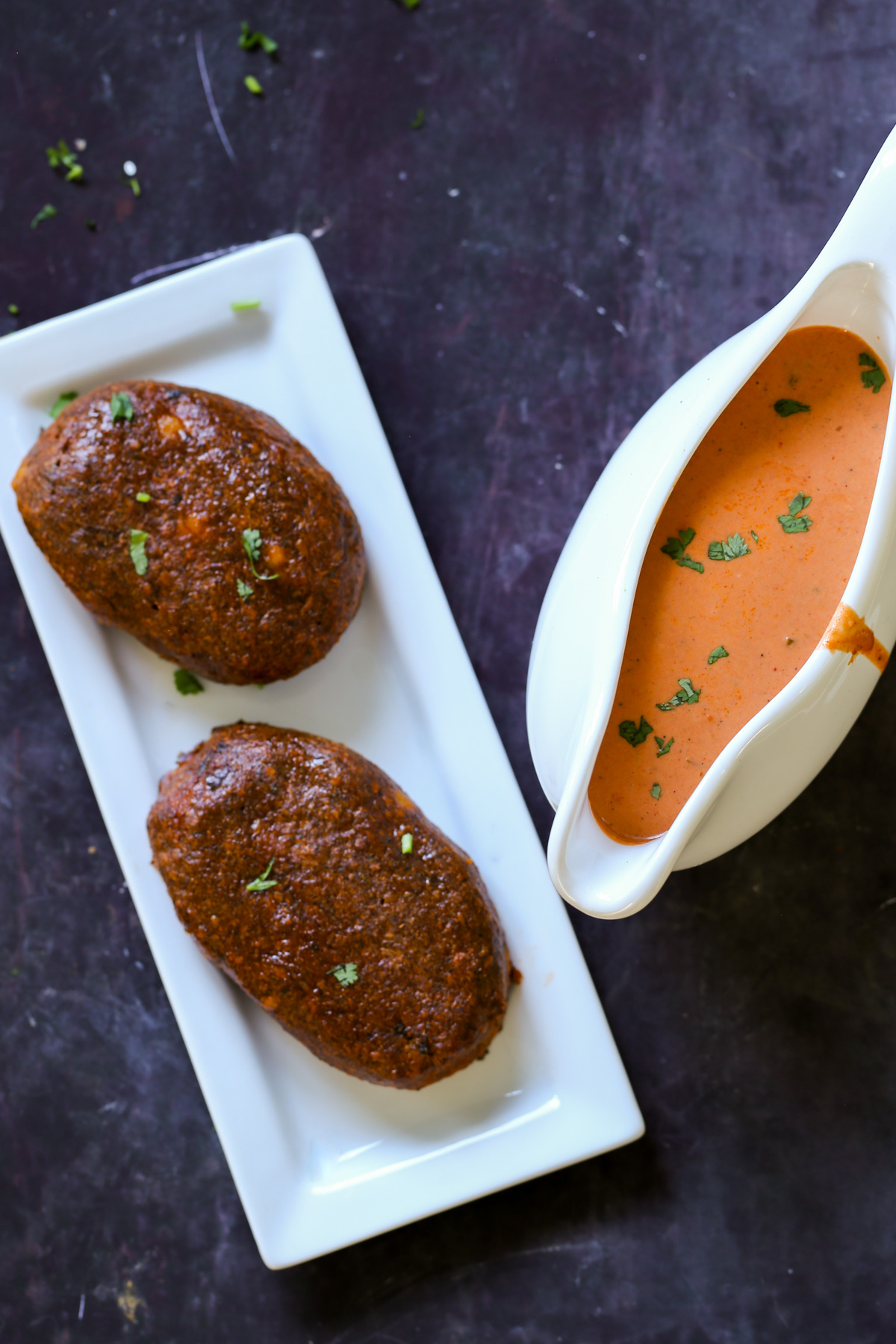 Spiced Chickpea Meatloaf with Butter Gravy