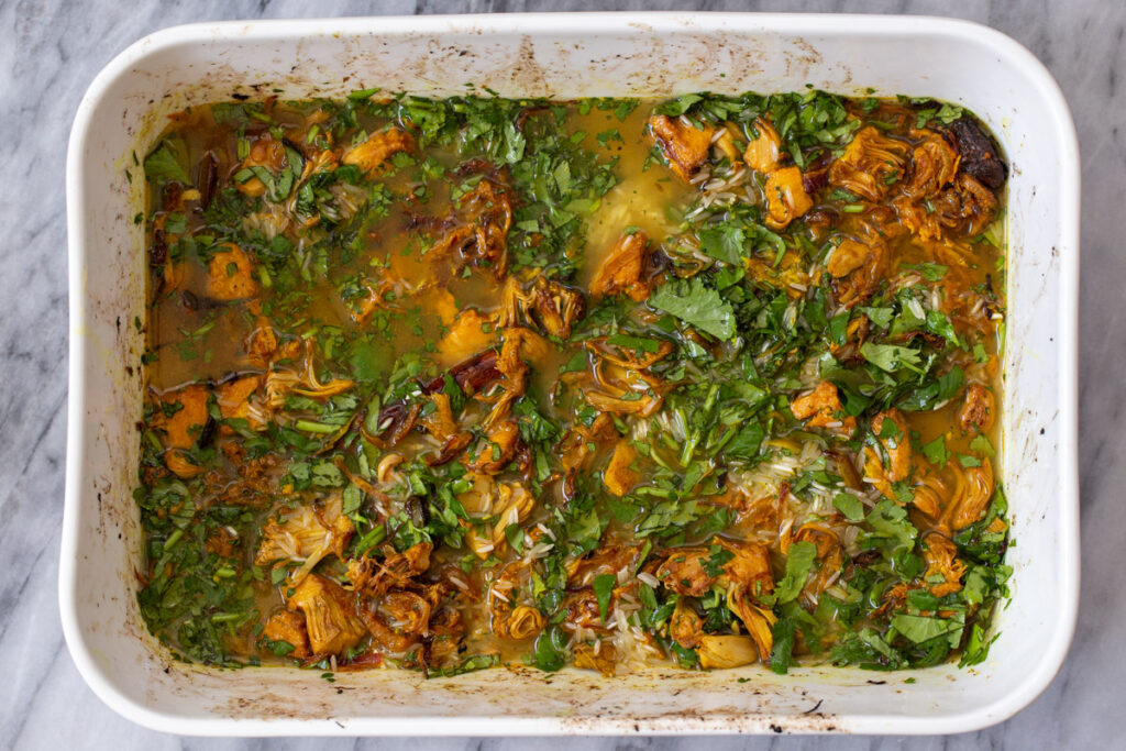 Baked Jackfruit Biryani (one pan!)