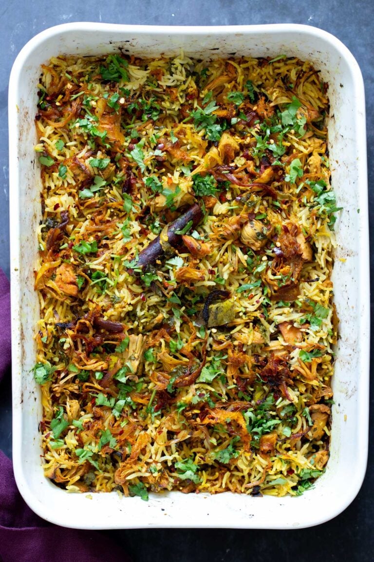 Baked Jackfruit Biryani (one pan!)
