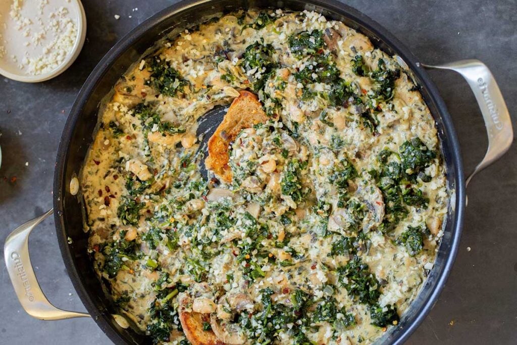 Vegan White Bean and Mushroom Alfredo