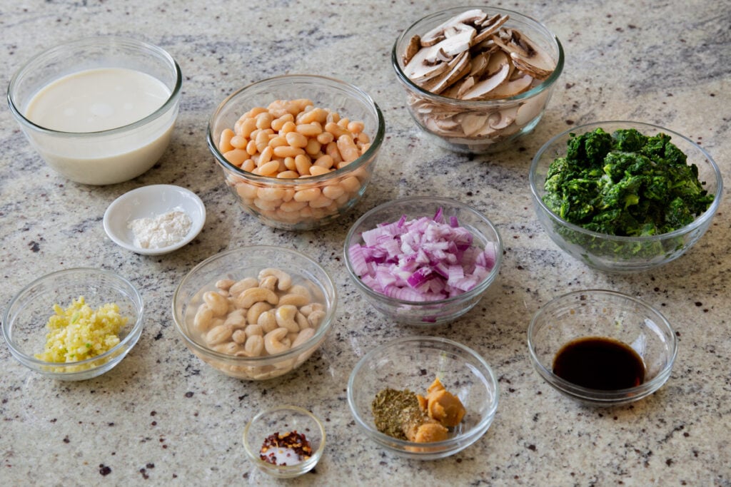 Vegan White Bean and Mushroom Alfredo