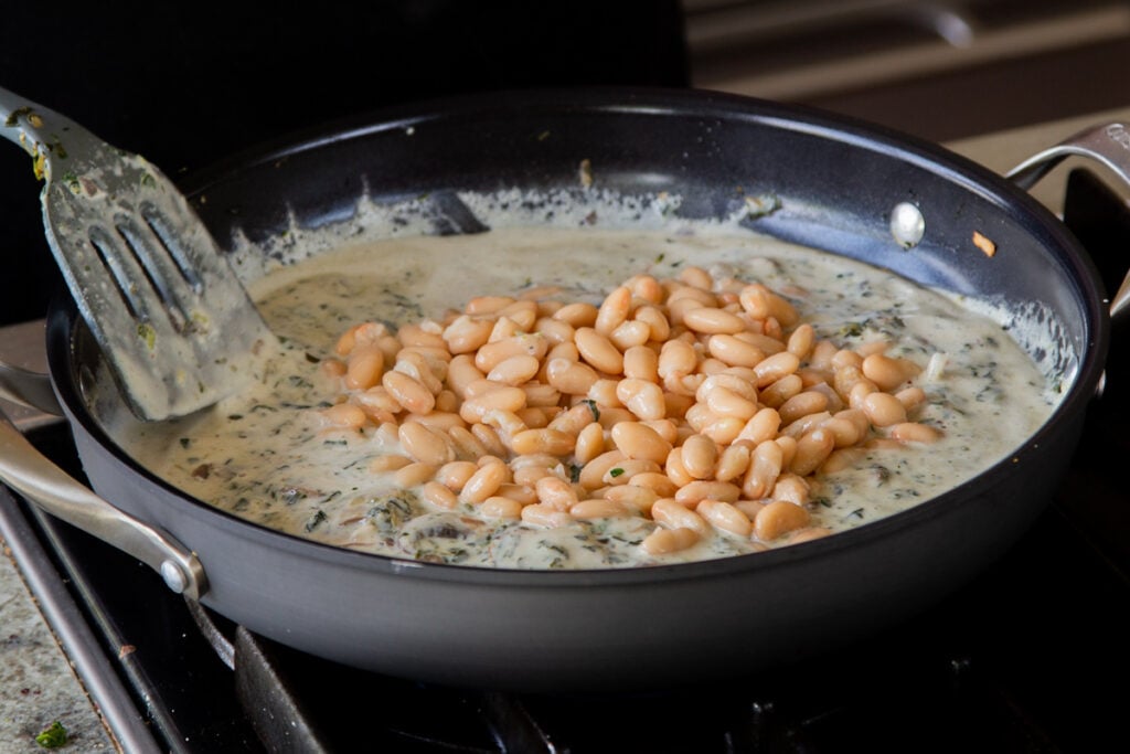 Vegan White Bean and Mushroom Alfredo