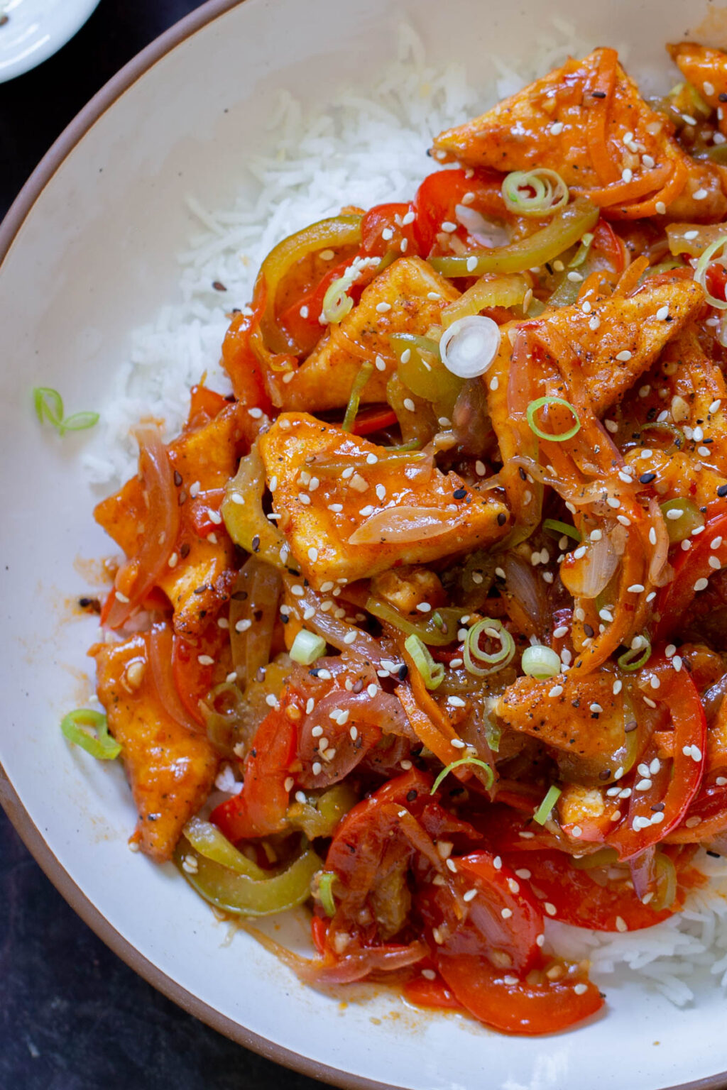 Schezwan Tofu (1 pan 30 min) Indo-Chinese