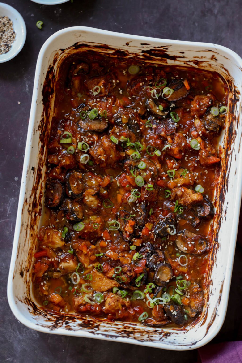 Baked Mushroom Tofu Stir Fry