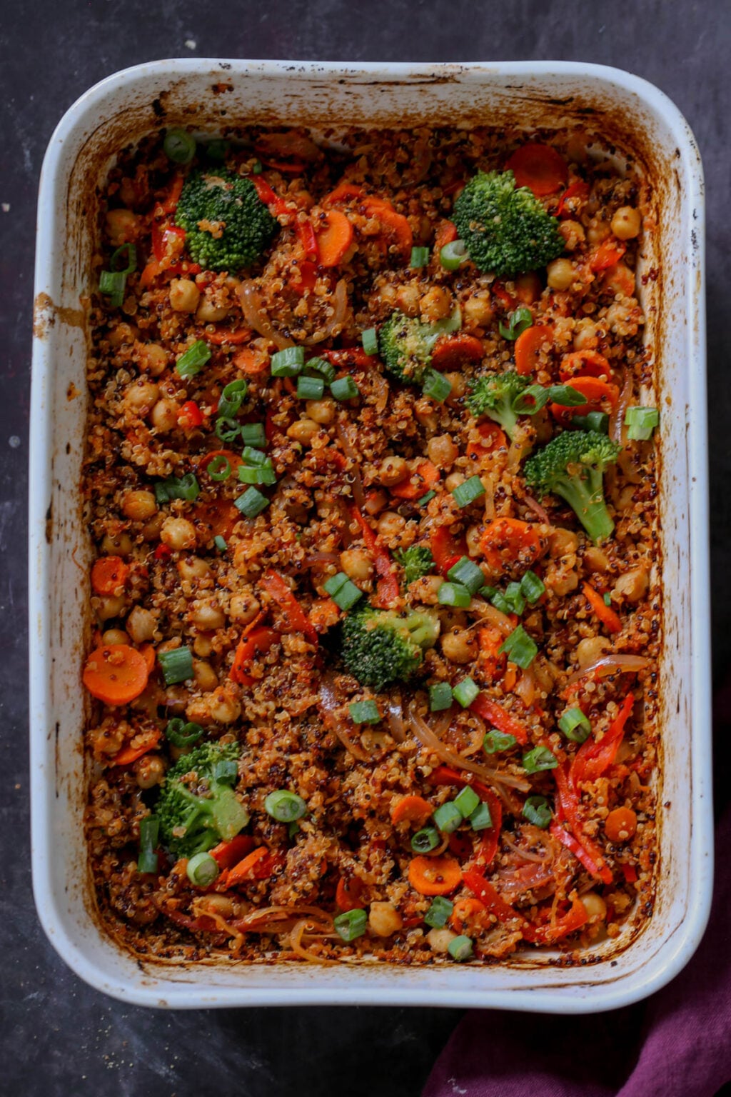 Spicy Quinoa Casserole with Chickpeas