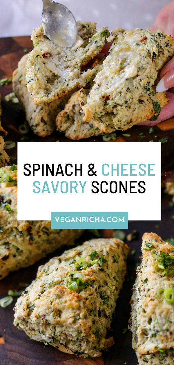 Spinach and Cheese Savory Scones (30 minutes!)