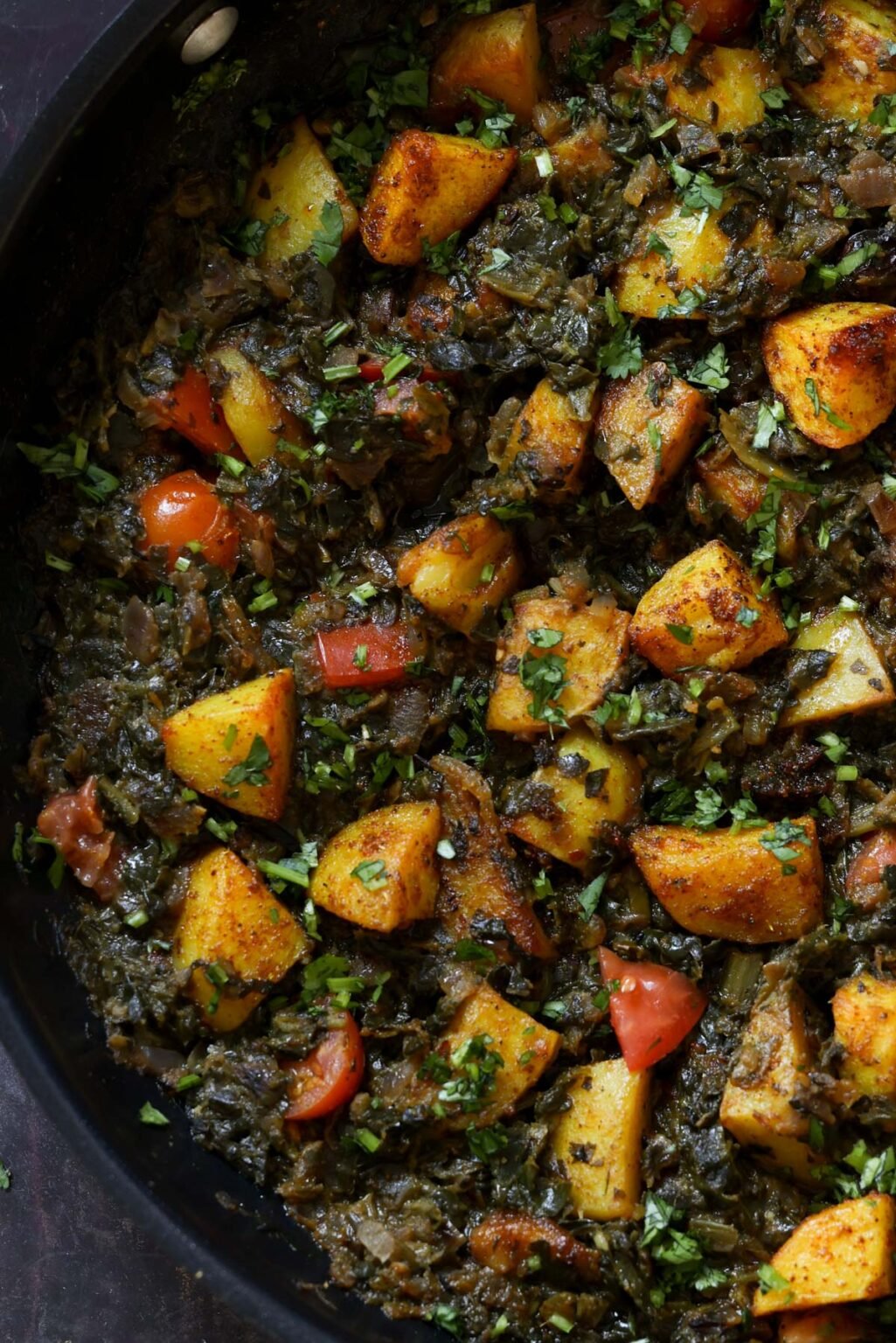 Restaurant-Style Saag Aloo (gluten-free, soy-free, nut-free)