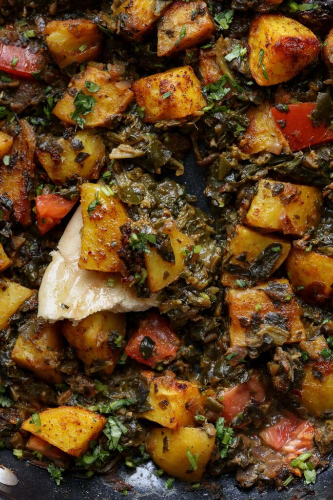 Restaurant-Style Saag Aloo (gluten-free, soy-free, nut-free)