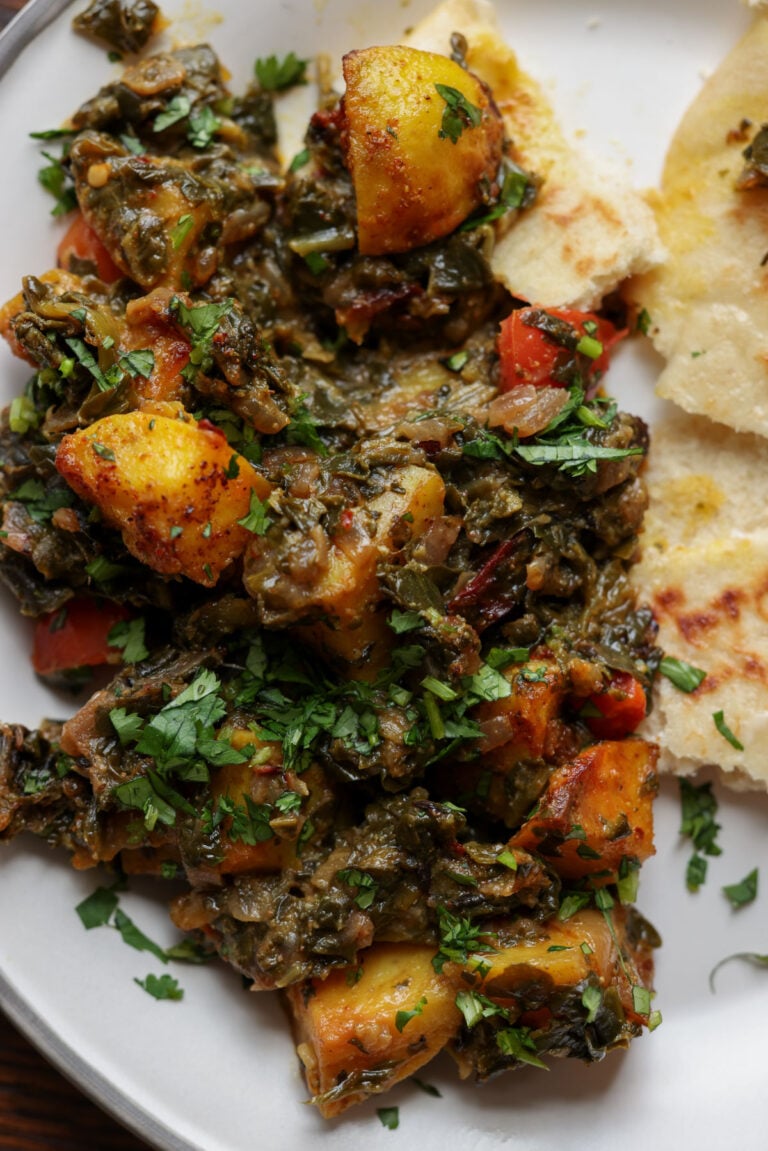 Restaurant-Style Saag Aloo (gluten-free, soy-free, nut-free)