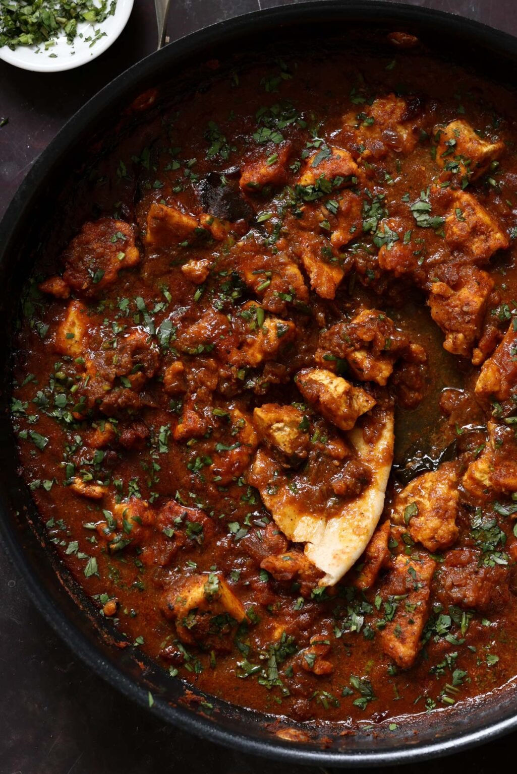 Malvani Chicken Curry (Western Indian Coconut Kashmiri Chili, Onion curry)