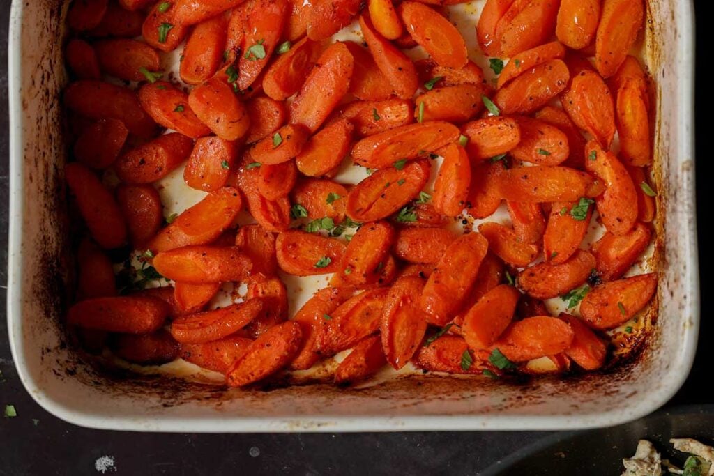 Cilantro Lime Shredded Tofu with Roasted Carrots