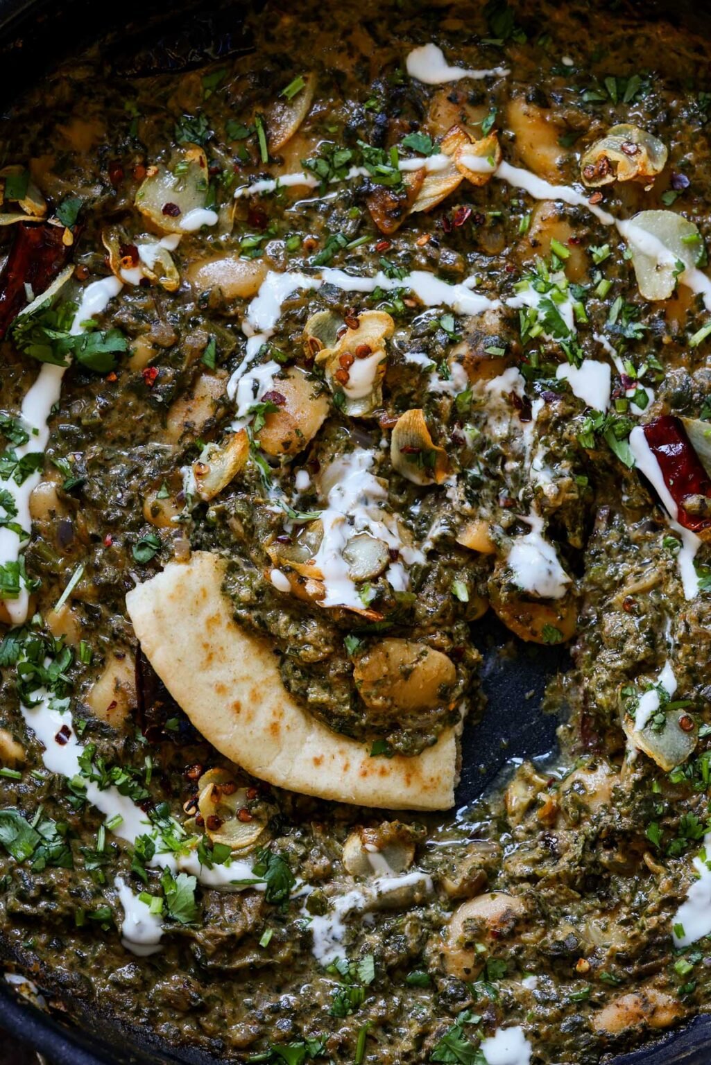 Saag Butter Beans (Beans in Indian Spinach Sauce)