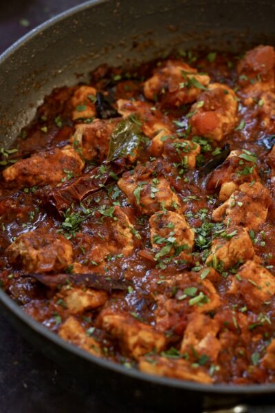 Chettinad Pepper Chicken Curry (Tofu in fennel black pepper sauce)