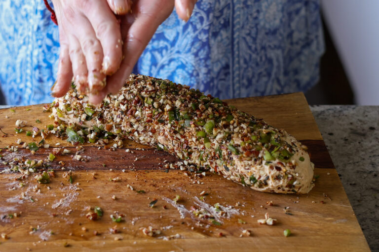 Holiday Vegan Cheese Log