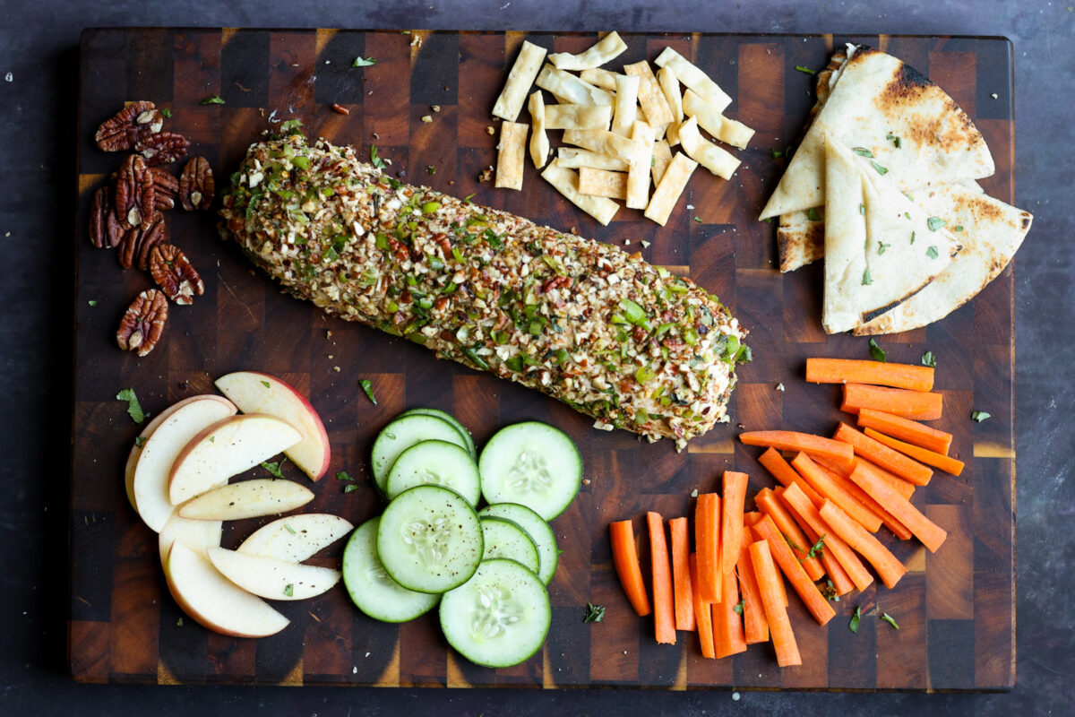 Holiday Vegan Cheese Log