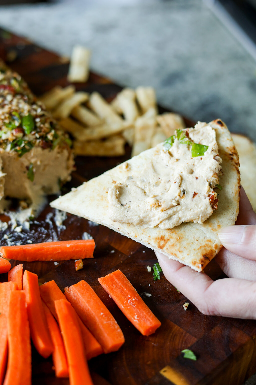 Holiday Vegan Cheese Log