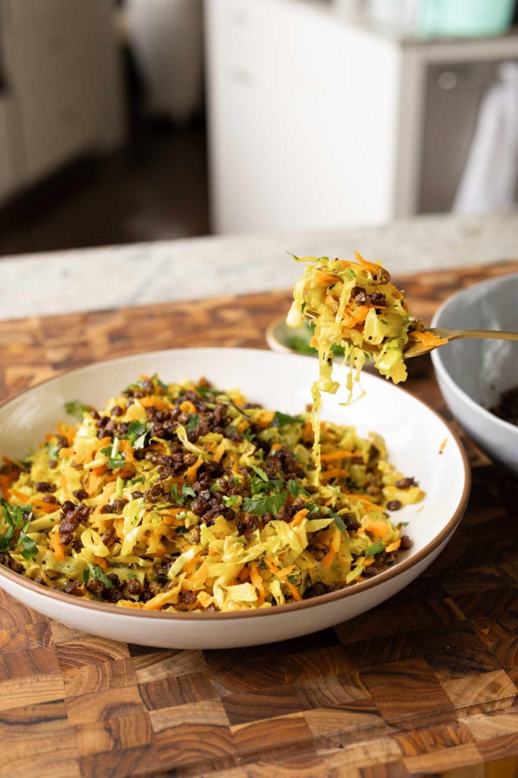 Sambharo (Indian Spiced Cabbage Salad)